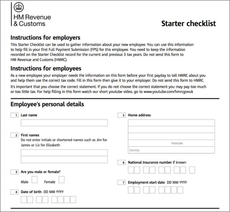 HMRC Starter Checklist Explained Guide FAQ For Employers hmrc-starter-checklist-explained-guide-faq-for-employers